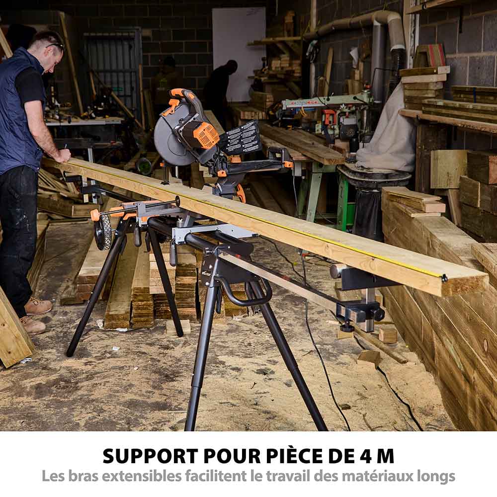 Support universel PLUS Evolution pour scie à onglet avec pieds télesco ...