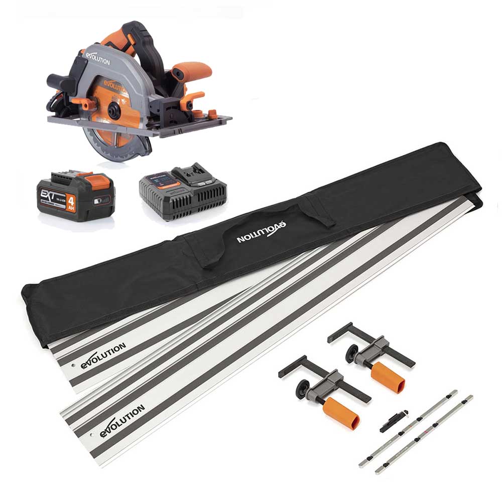 Pack Evolution : Scie circulaire sans fil 185mm Evolution R185CCSX-Li — Evolution Power Tools SAS