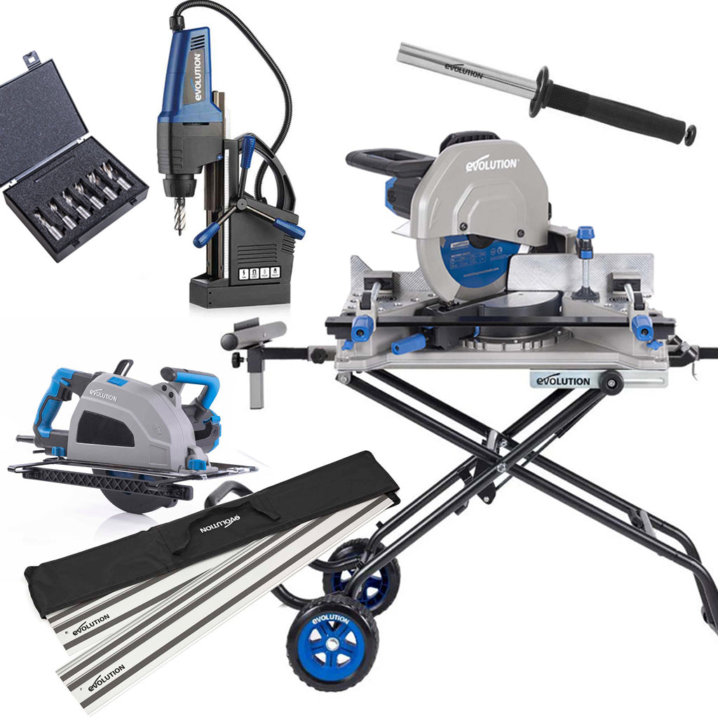 Pack Evolution Métallier+ Votre atelier compact, à portée de main — Evolution Power Tools SAS